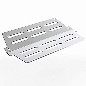 SHINESTAR Durable 65505 Heat Deflectors Replacement for Weber Genesis 300 Series, Genesis E/S-310, 330 (Front-Mounted Control) Grill Parts, Stainless Steel, 2-Pack