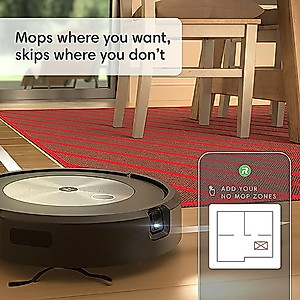 iRobot Roomba Combo j5 Robot - 2-in-1 Vacuum with Optional Mopping, Identifies & Avoids Obstacles Like Pet Waste & Cords, Clean by Room with Smart Mapping, Works with Alexa, Ideal for Pet Hair