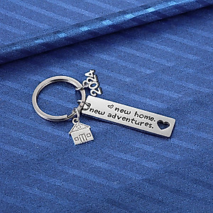 New Home Keychain 2024 Housewarming Gift for New Homeowner House Keyring Moving in Key Chain New Home Owners Jewelry from Real Estate Agent