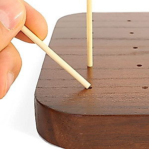 Food Display Wooden Skewer Holder For Appetizer Skewers. Impress your Guests And Serve Your Skewers For Fruit Kabobs Or Cocktail Sticks On This Food Skewer Holder Made Of Oak Wood In Dark Brown Color