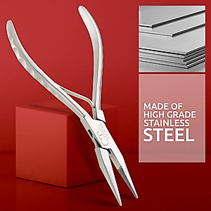 Fish Bone Pliers/Tweezers Stainless Steel Washable (Silver)