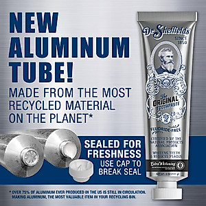 Dr. Sheffield’s Certified Natural Toothpaste (Extra-Whitening) - Great Tasting, Fluoride Free Toothpaste/Freshen Your Breath, Whiten Your Teeth, Reduce Plaque (2-Pack)