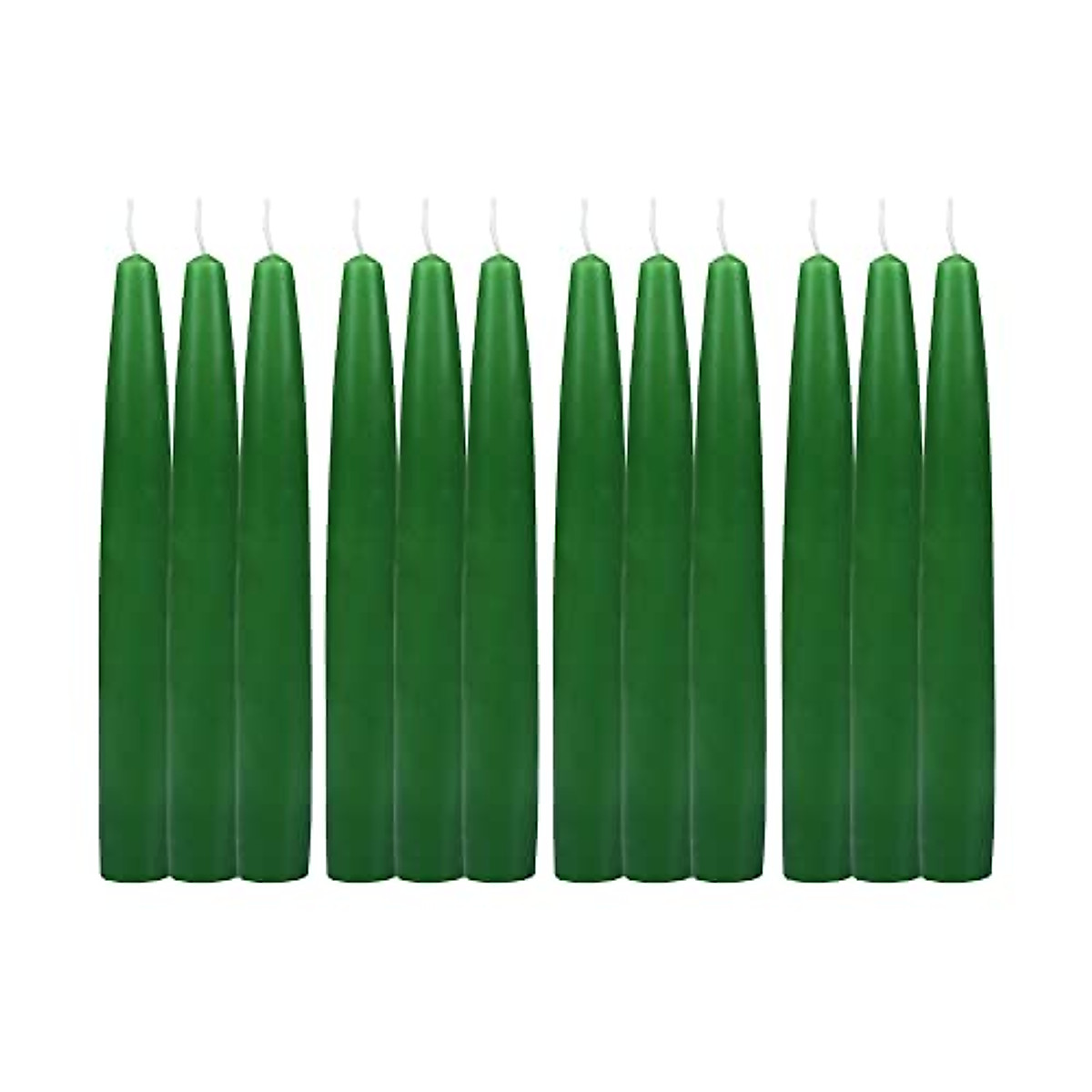 Zest Candle 12-Piece Taper Candles, 6-Inch, Hunter Green