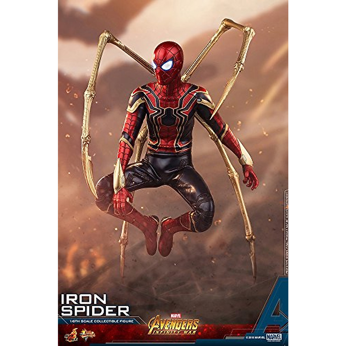 Hot Toys Marvel Avengers Infinity War Spider-Man Iron Spider Suit 1/6 Scale 12" Action Figure