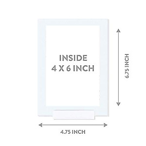 Andaz Press Framed Wedding Party Signs, Rose Gold Glitter, 4x6-inch, Beer & Wine Bar Sign, 1-Pack, Copper Champagne Colored Decorations