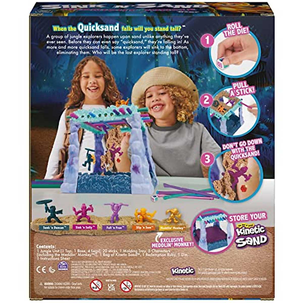 Spin Master Games Sink N’ Sand, Midnight Jungle Amazon Exclusive Kids Board Game with Kinetic Sand for Sensory Fun Gift Idea, for Preschoolers and Kids Ages 4 and up
