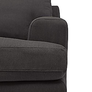 Amazon Brand - Stone & Beam Lauren Down-Filled Oversized Living Room Accent Armchair, 46"W Chair, Pepper