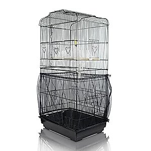 ASOCEA Extra Large Bird Cage Seed Catcher Guard Universal Birdcage Cover Nylon Mesh Net for Parrot Parakeet Macaw Lovebird African Grey