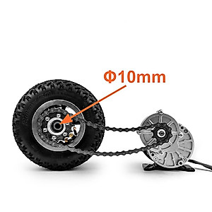 L-faster Dual 350W Motor Chain Drive Kit Easy Carry 300kg 200x50 Off-Road Wheel for DIY Electrical Sand Bike Pull Barrow 600lbs No Controller (36V350W Max 3kph)