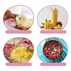 XSKPNTLTD2 Ice Cream Pints Container and Lids Replacement Compatible with Ninjia, 24 oz Cream Pints with Scoop Compatible with Creami Deluxe NC500 Series ice Cream Makers（2 PACKS）…
