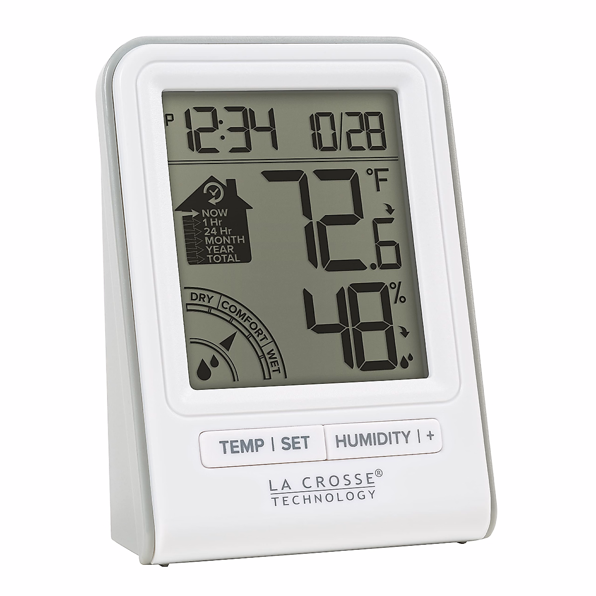 La Crosse Technology 302-1409-BW-W-INT Data Logger Indoor Comfort Meter, White