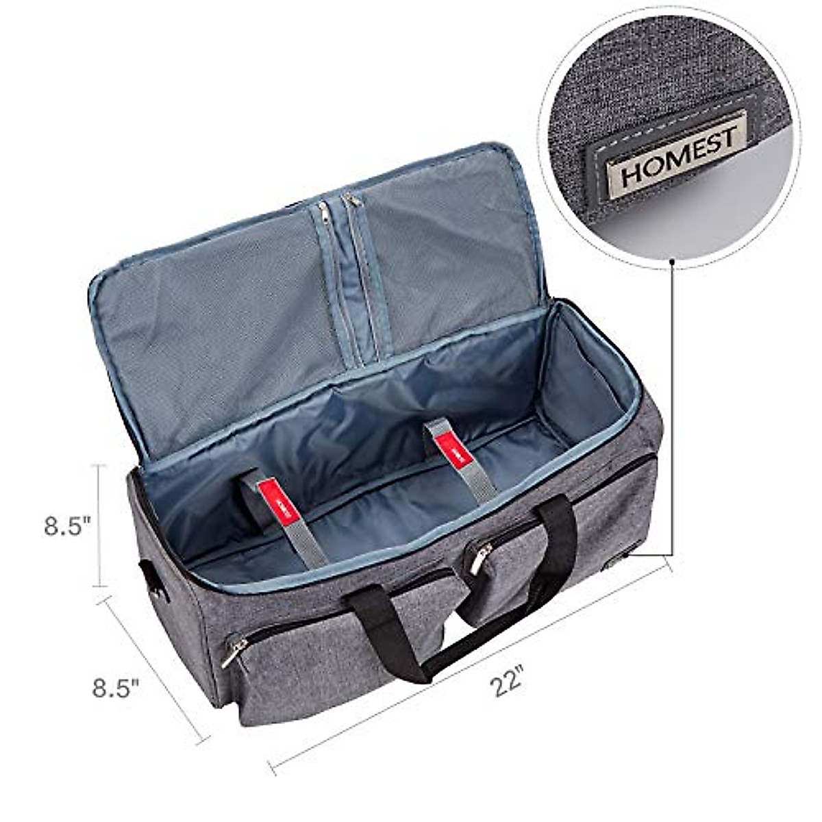 HOMEST Carrying Case Compatible with Cricut Explore Air 2, Cricut Maker, Die Cut Machine Tote, Grey (Patent Design)