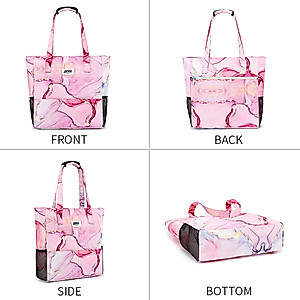 SHWN original pink marble waterproof shoulder bag, suitable for gym beach travel daily bag upgrade version