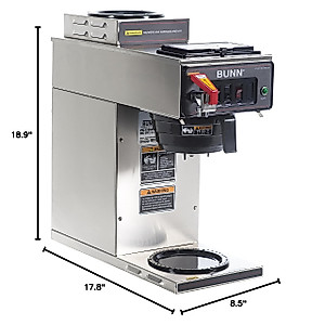 BUNN 12950.0211 CWTF-2 Automatic Commercial Coffee Brewer with 2 Warmers (120V/60/1PH)