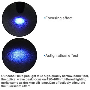 Jeemiter Cobalt Blue LED Professional Medical Penlight PenLite with Metal Clip for Ophthalmologists Doctors Nurses and Eye Examiner Batteries not Included