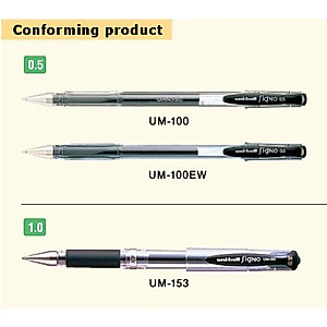 UMR-10 Refills for Signo Gel Ink Ballpoint Pen, UM-153, 1.0mm, Blue Ink, 10-Pack, Sticky Notes Value Set