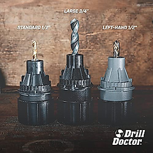 Drill Doctor Large Bit Chuck Sharpen 3/32" to 3/4" Bits for Models 500x, and XP. Replacement for 750X DA70100PF