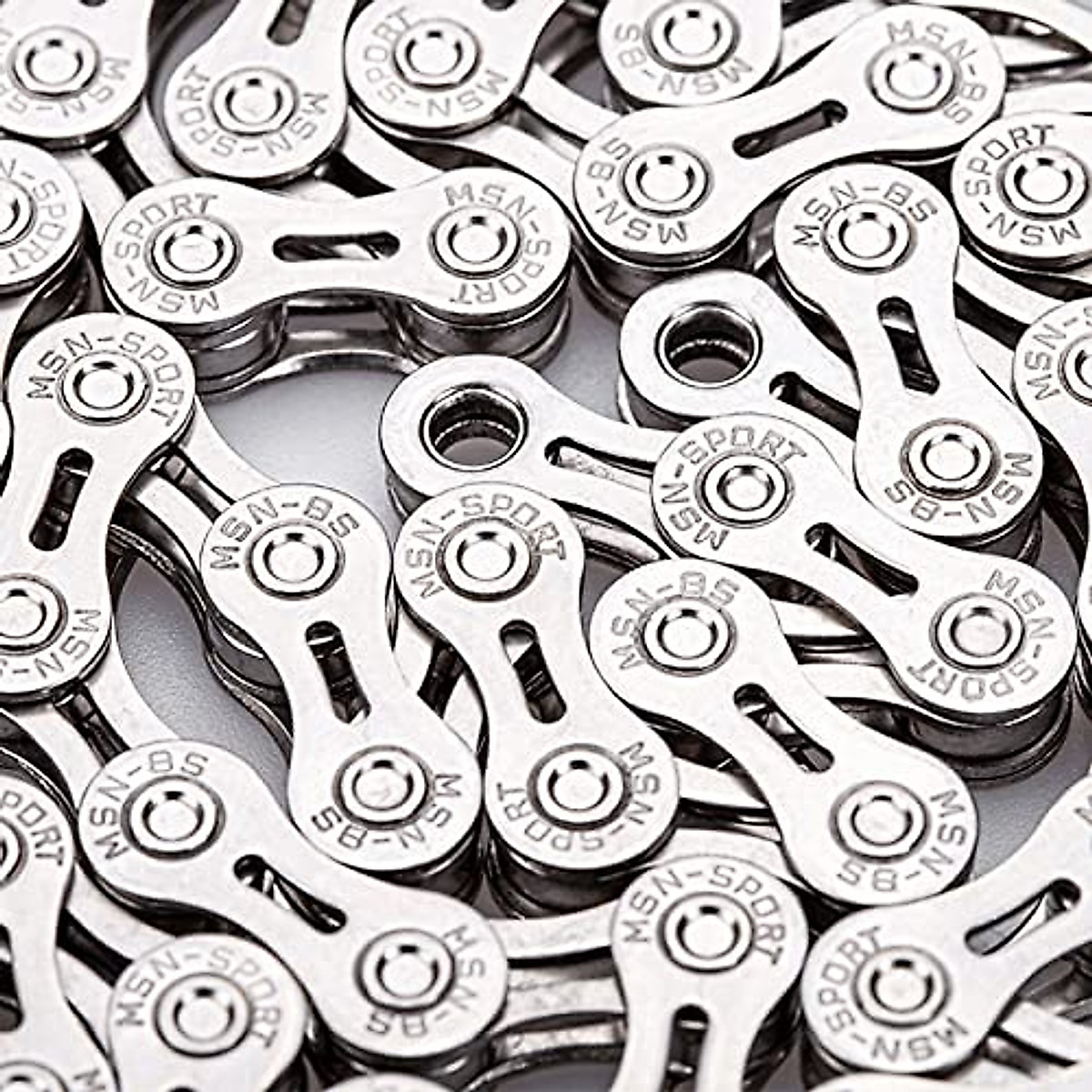 Hycline Bike Chain 6/7/8 Speed,Half Hollow Lightweight Bicycle Chains for Road Bike/MTB/BMX,1/2 x 3/32 Inch 116 Links-Silver