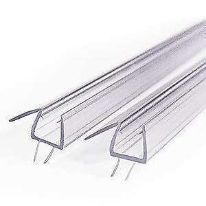 2 X Frameless Shower Door Bottom Seal Sweep Stirp 36 Inch Long for 1/4 Inch Glass