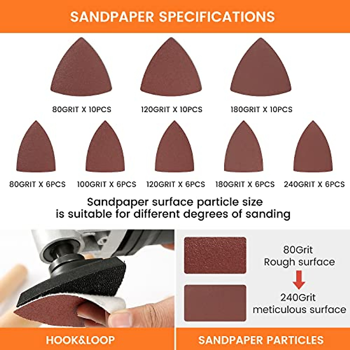 91 Pack Bimetal Oscillating Tool Blades, Oscillating Saw Blades with Sandpaper Multitool Blades Metal Wood Plastic, Oscillating Tool Accessories Kit Fit Milwaukee Makita Dremel Bosch Fein Dewalt Ryobi