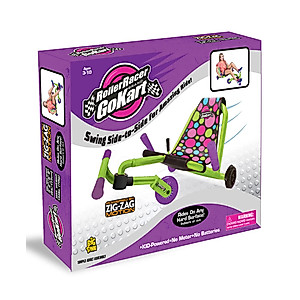 Roller Racer Go Kart, Swing Side-to-Side for Amazing Ride, Powered by Zig-Zag Motion, Rides on Any Hard Surface (Indoors and Outdoors)