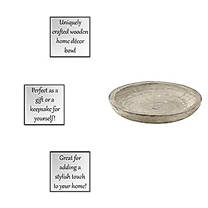 Santa Barbara Design Studio Table Sugar Hand Carved Paulownia Wood Serving Bowl, Medium, Grey