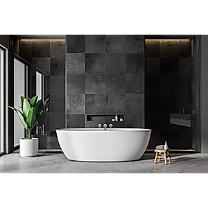 Brasnell Solutions, Brushed Nickel Wall Mounted Tub Faucet - Dual Handle - Brass - Vanity - 3-Hole spout, High Water Pressure - Home Improvement Bathroom DIY