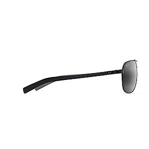 Maui Jim Guardrails w/ Patented PolarizedPlus2 Lenses Polarized Lifestyle Sunglasses, Gloss Black/Neutral Grey Polarized, Medium