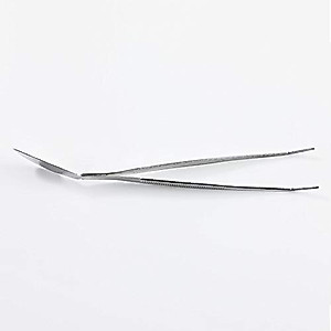 Wazakura Bonsai Curved Tip Tweezer with Spatula MADE IN JAPAN 8-1/4in(210mm) Stainless Steel