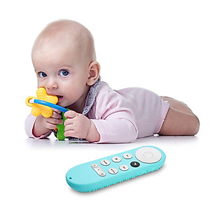 Glow Remote Cover Replacement for Google Chromecast TV 2020 Release Voice Remote, 2-Pack Silicone Protective case with Lanyard (Mint Green and Glow Green)