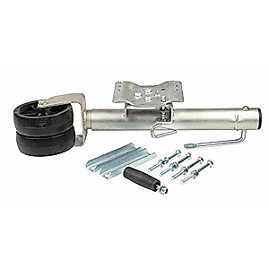 Mytee Products Swivel Trailer Tongue Jack with Dual Wheels, 2000 Lbs. Capacity | Heavy-Duty Trailer Jack with Rubber Wheel for RV, Boat, Utility & Marine Trailers