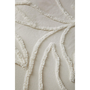 THE HIPPIE STYLE Luxury Tufted Duvet Cover- 3 Pcs Ivory Cotton Bedding Set Comforter Cover, Boho Bedding Set, Home Decor, Bed Cover Set with Pillow (Off White/Ivory, Queen)