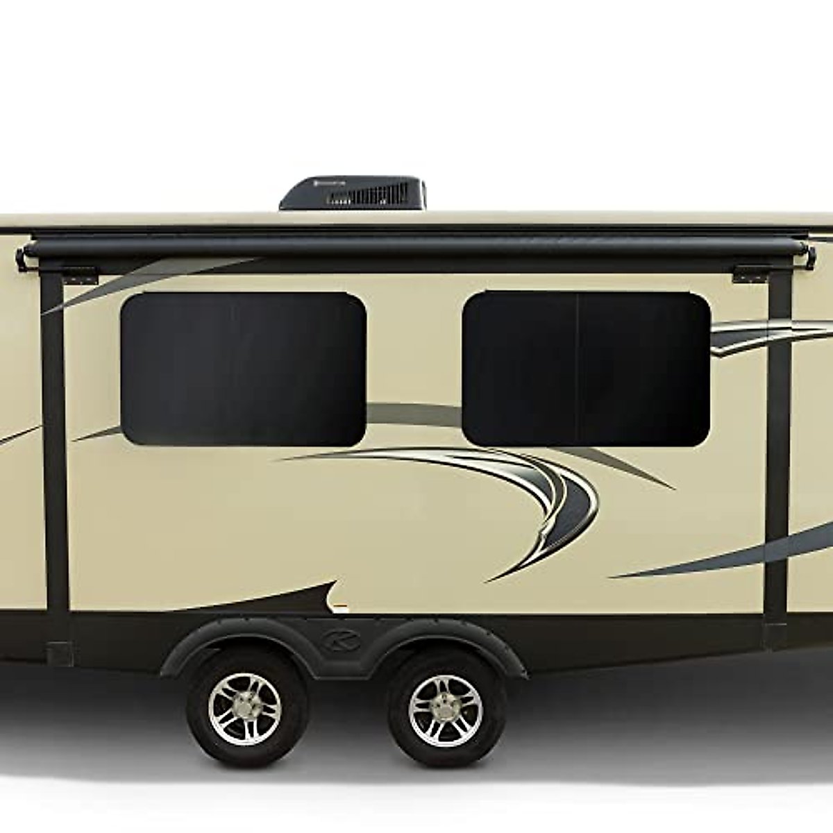 RecPro RV Slide Out Awning Kit | RV Slide Topper | Frame and Fabric (9'6", White)