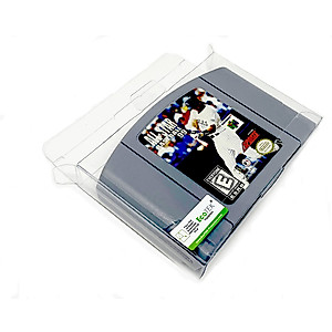 EcoTEK Protectors 25 Pack Clear Protector Sleeve Case Compatible with Nintendo N64 Games Cartridge Case Storage Box Video Game Display