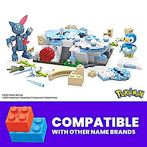 MEGA Pokémon Building Toys Set, Piplup and Sneasel’s Snow Day with 183 Pieces, 2 Poseable Characters and Motion, for Kids