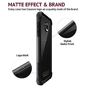 Casewe – Motorola Moto Z2 Force Flexible TPU Protective Bumper Case Cover/Compatible with Moto Mods - All Black Matte