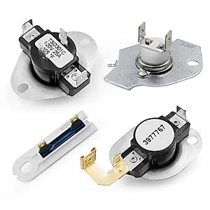 3977393 & 3392519 Dryer Thermal Fuse & 3977767 Dryer High Limit Thermostat & 3387134 Dryer Cycling Thermostat - Compatible with Whirlpool Kenmore Dryer
