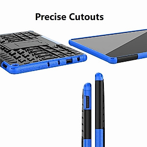 MaoMini for Kindle Fire HD 10 Case/HD 10 Plus Tablet Case 11th Generation 2021 Release,Kickstand Heavy Duty Armor Defender Cover [NOT fit New 2023 Release 13th Gen] (Blue)