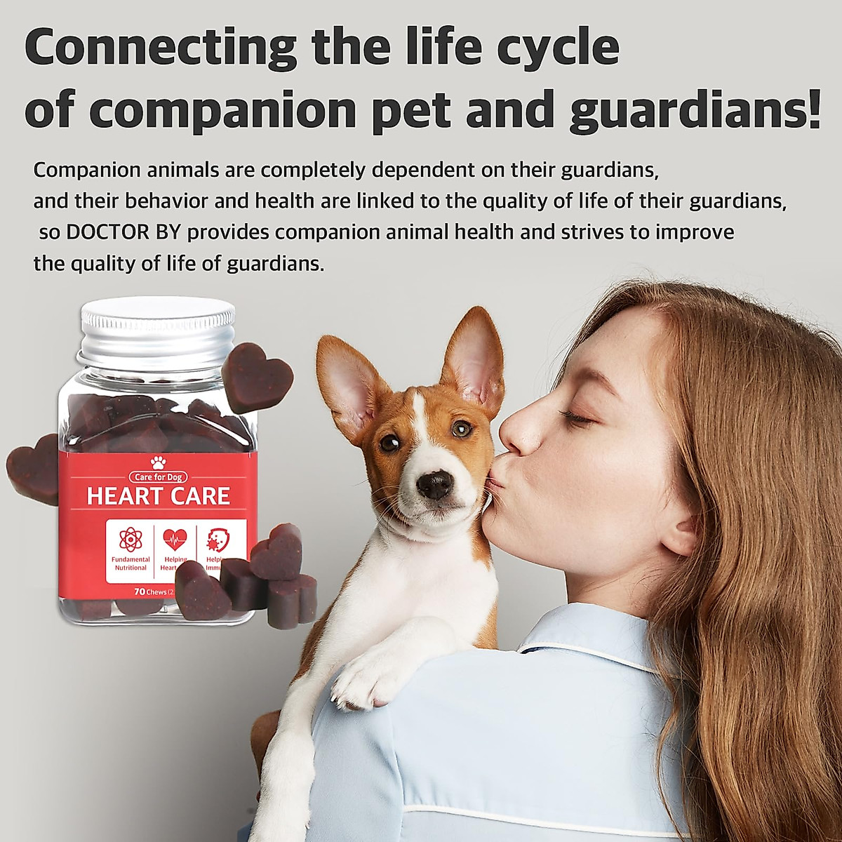 Doctor by HeartUp Heart Care Supplements for Dogs and Puppy – Soft Chews for Dogs with Colostrum, L-Carnitine and Coenzyme Q-10-2.82 oz (80g), 70 Cheese Flavored Soft Chews