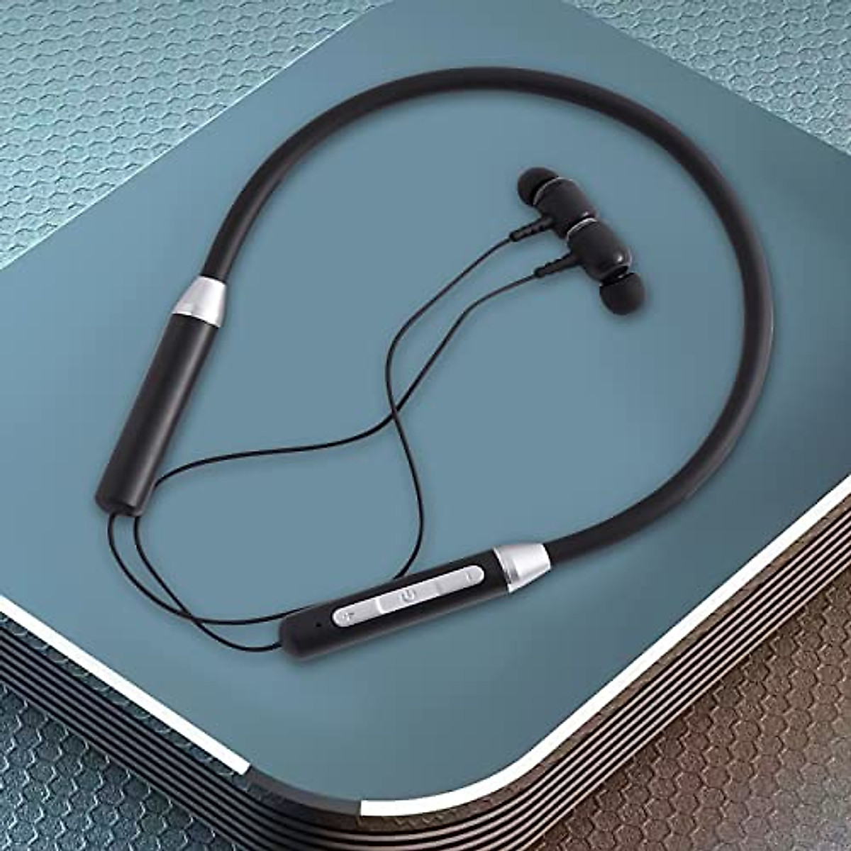 Neckband Bluetooth Headphones - Wireless Earbuds Noise Cancelling, HD Stereo Wireless Sports Earphones, Around Neck Bluetooth Headphones with Mic, Magnetic Attraction