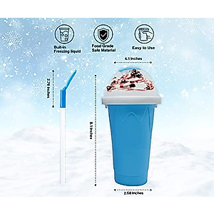 Slushy Cup (330ml, Silicone), Slushy Maker Cup, Quick Smoothies Magic Slushie Cup, Instant Yummy Smoothies & Milkshakes, Squeeze Cup, Cool Smoothie in Summer, for Everyone