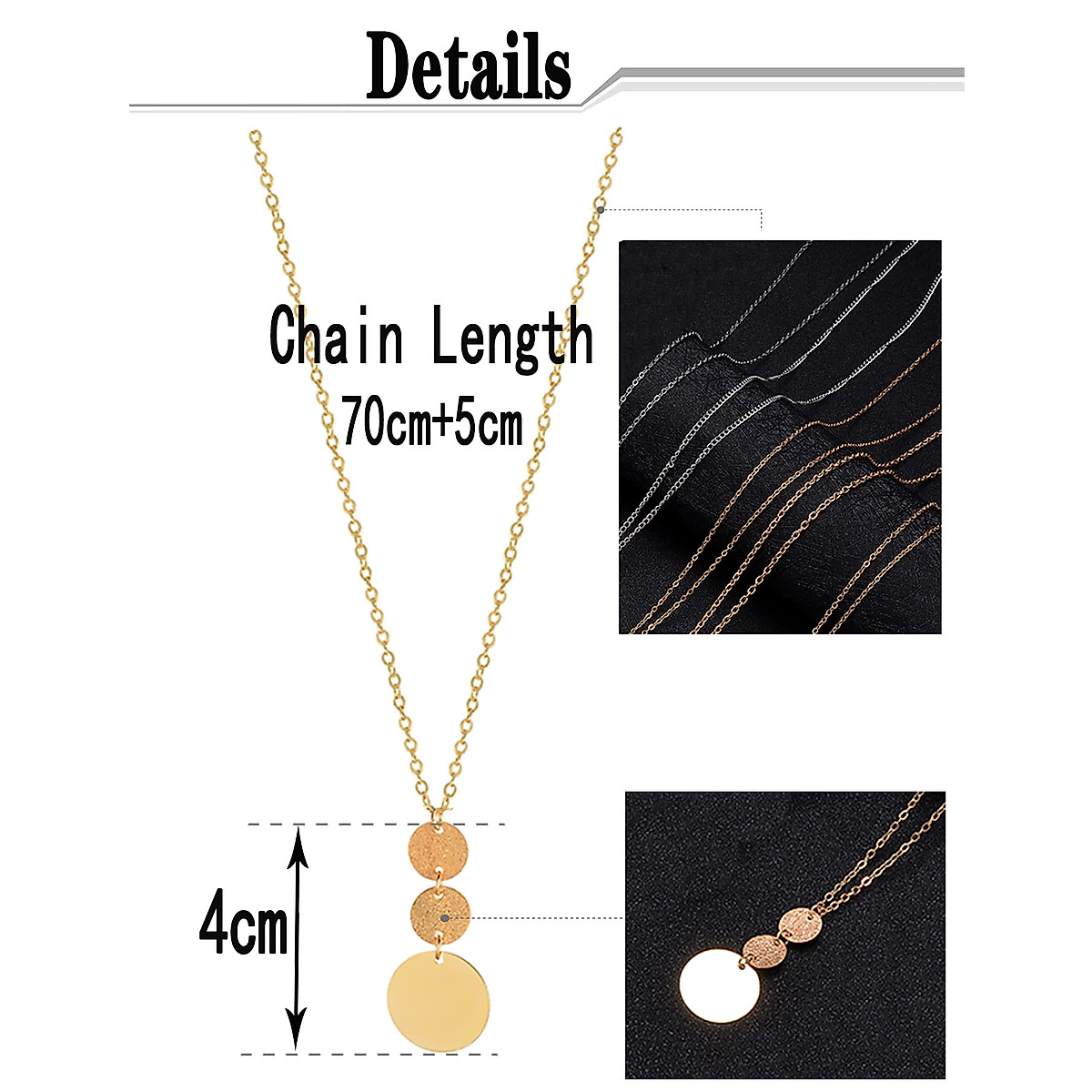 Ofeiyaa 10Pcs Long Pendant Necklace Simple Moon Bar Three Triangle Tassel Lock Sweater Y Shape Punk Chain Choker Necklace for Women Men Gold Silver Tone (E:10Pcs (Lock))