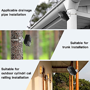 Blink Camera Pole Mounting Bracket, Lyeiaa All-New Blink Outdoor Blink XT2 Wall Mount Bracket Holder, Applicable Pipe Diameter Size 1.18-7.87 inch (30mm-200mm) (2 Pack-White)