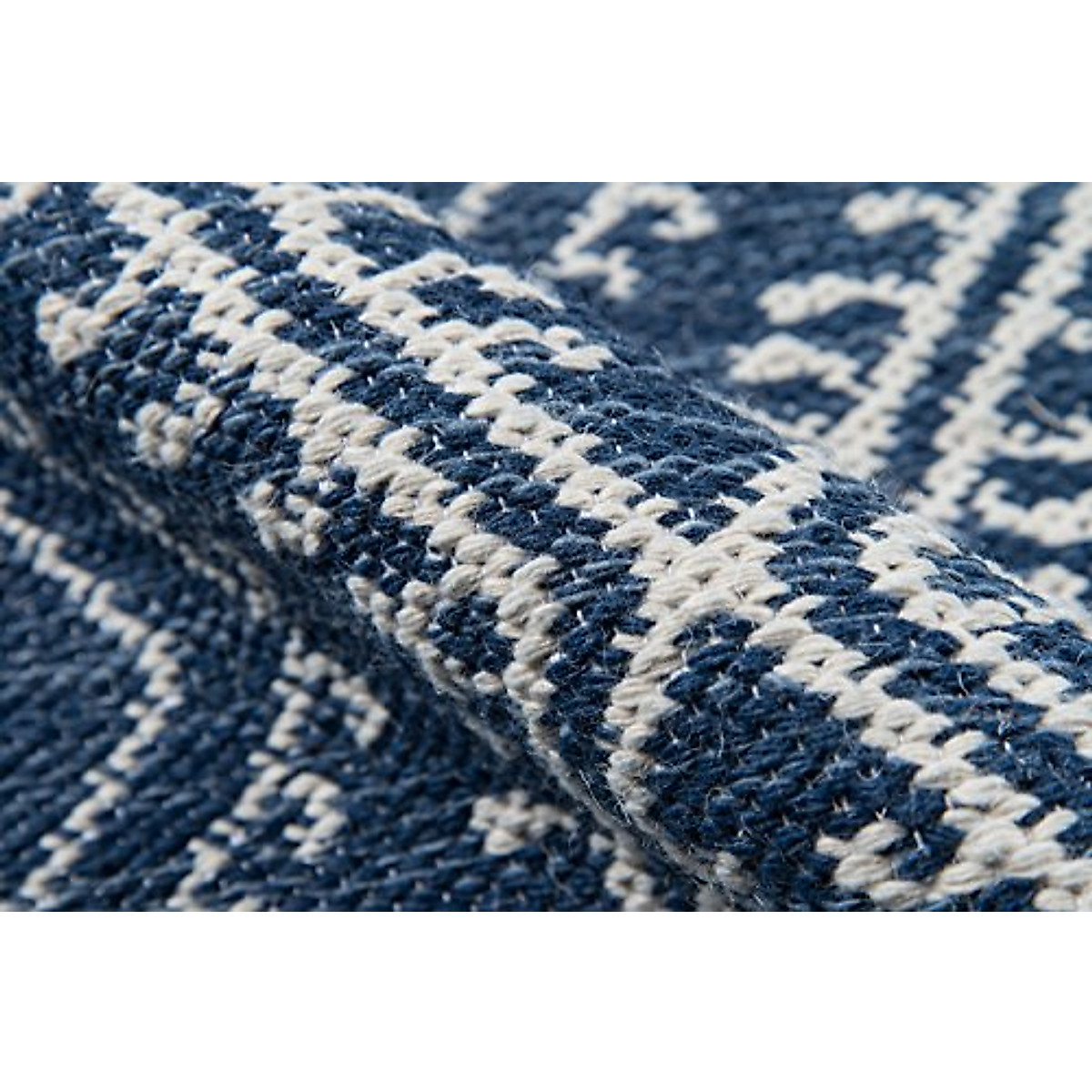 Erin Gates by Momeni Easton Pleasant Navy Hand Woven Indoor Outdoor Area Rug 7'6" X 9'6"