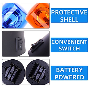 ERGAOBOY 1 Set Red & Blue 360 Degree Rotating Decorative,Disco Bar Party Dancing LED Strobe Light