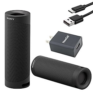 Sony Super-Portable, Powerful and Durable, Waterproof, Wireless Bluetooth Speaker with Extra BASS – Black