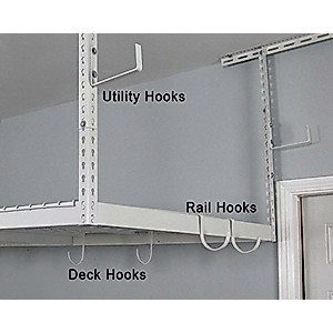 SafeRacks Rail Hooks (2) – White