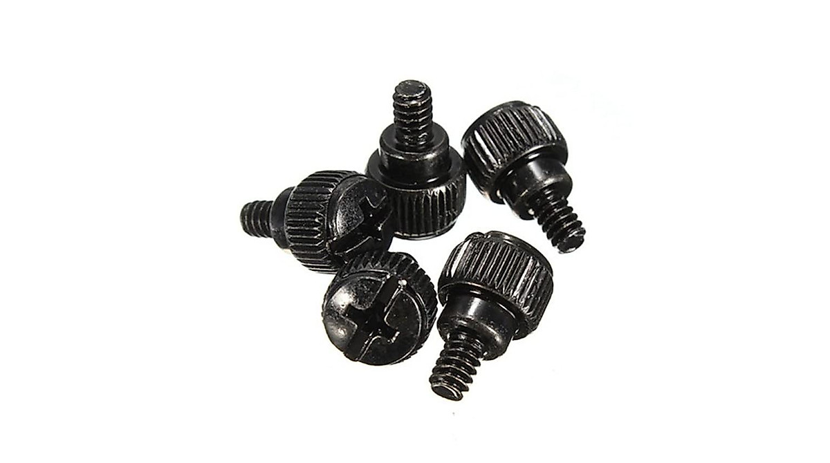 NTTHAM 10Pcs 3.5x5mm Black Thread Teeth Length 5mm Computer PC Case ...