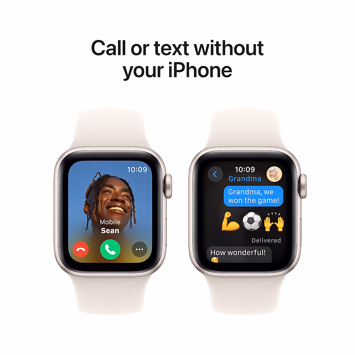 Apple Watch SE (2nd Gen) [GPS 40mm] Smartwatch with Starlight Aluminum Case with Starlight Sport Band S/M. Fitness and Sleep Trackers, Crash Detection, Heart Rate Monitor, Retina Display