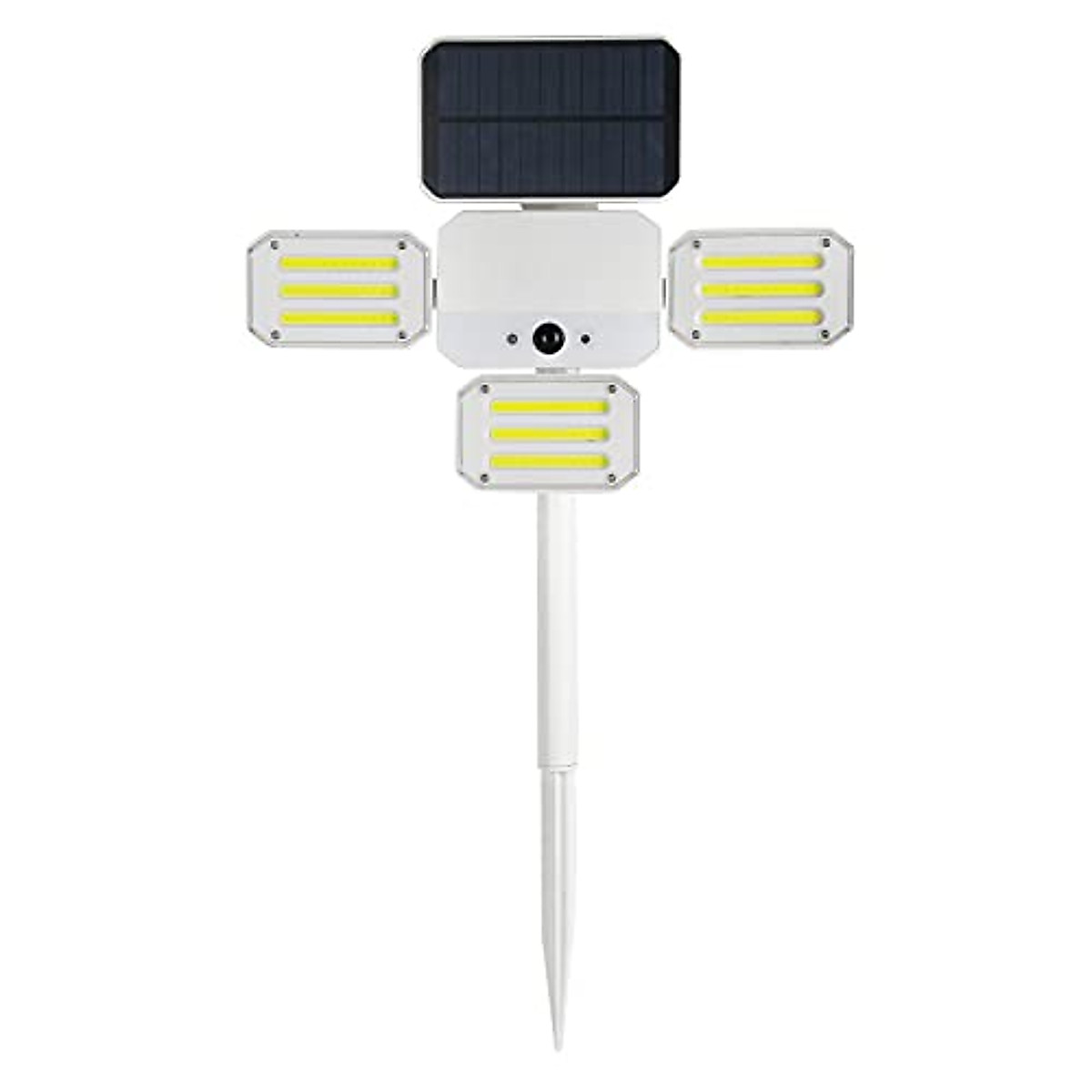 Bionic Floodlight Deluxe White by Bell+Howell Solar Lights Outdoor Motion Sensor LED Outdoor Lights Swiveling Light 108 High Power LED Bulbs in Adjustable Panels for Garden Patio As Seen On TV